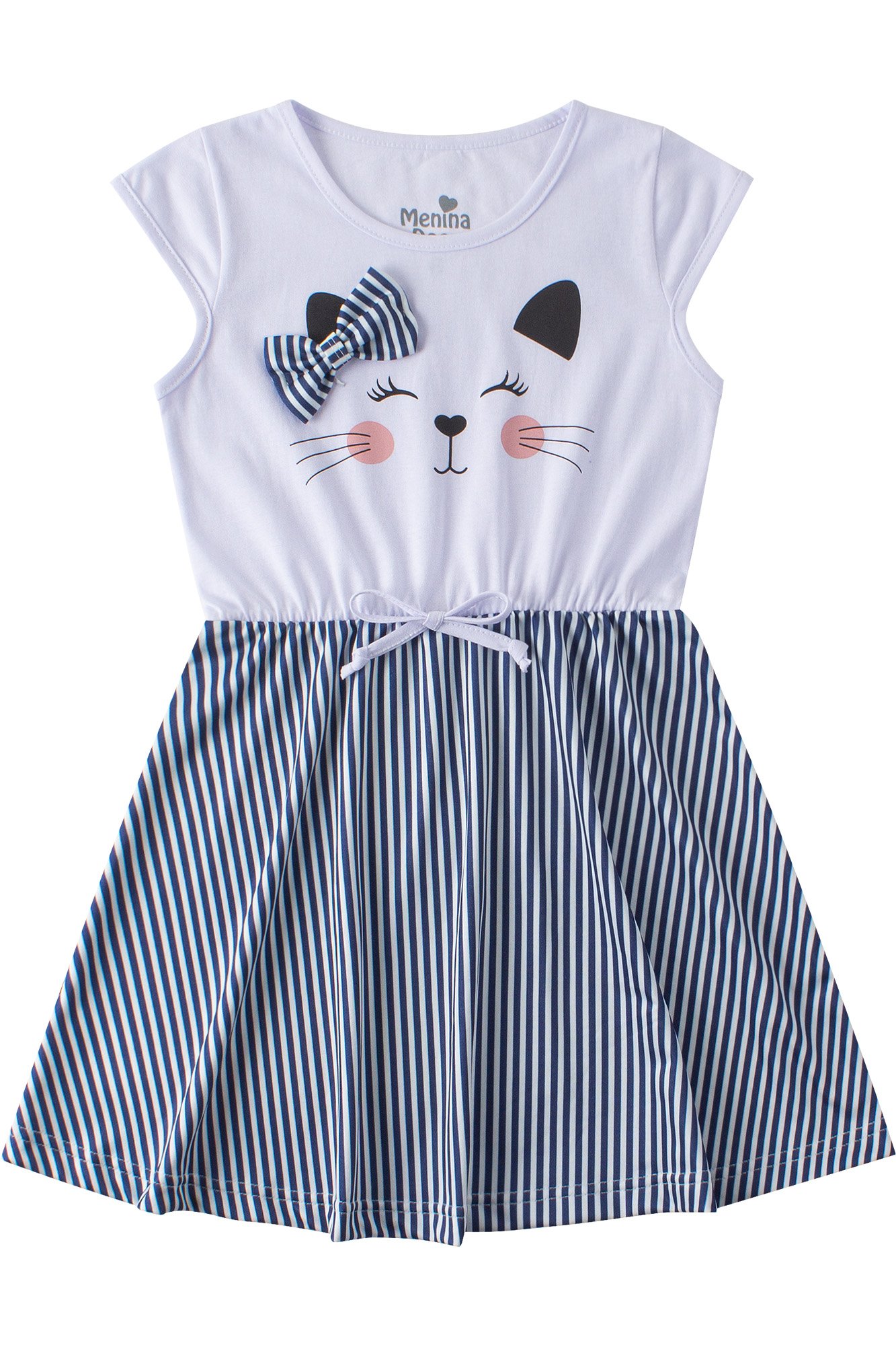 Vestido Infantil Feminino Meia Malha/Suplex Sublimado Cat - Menina Doce ...