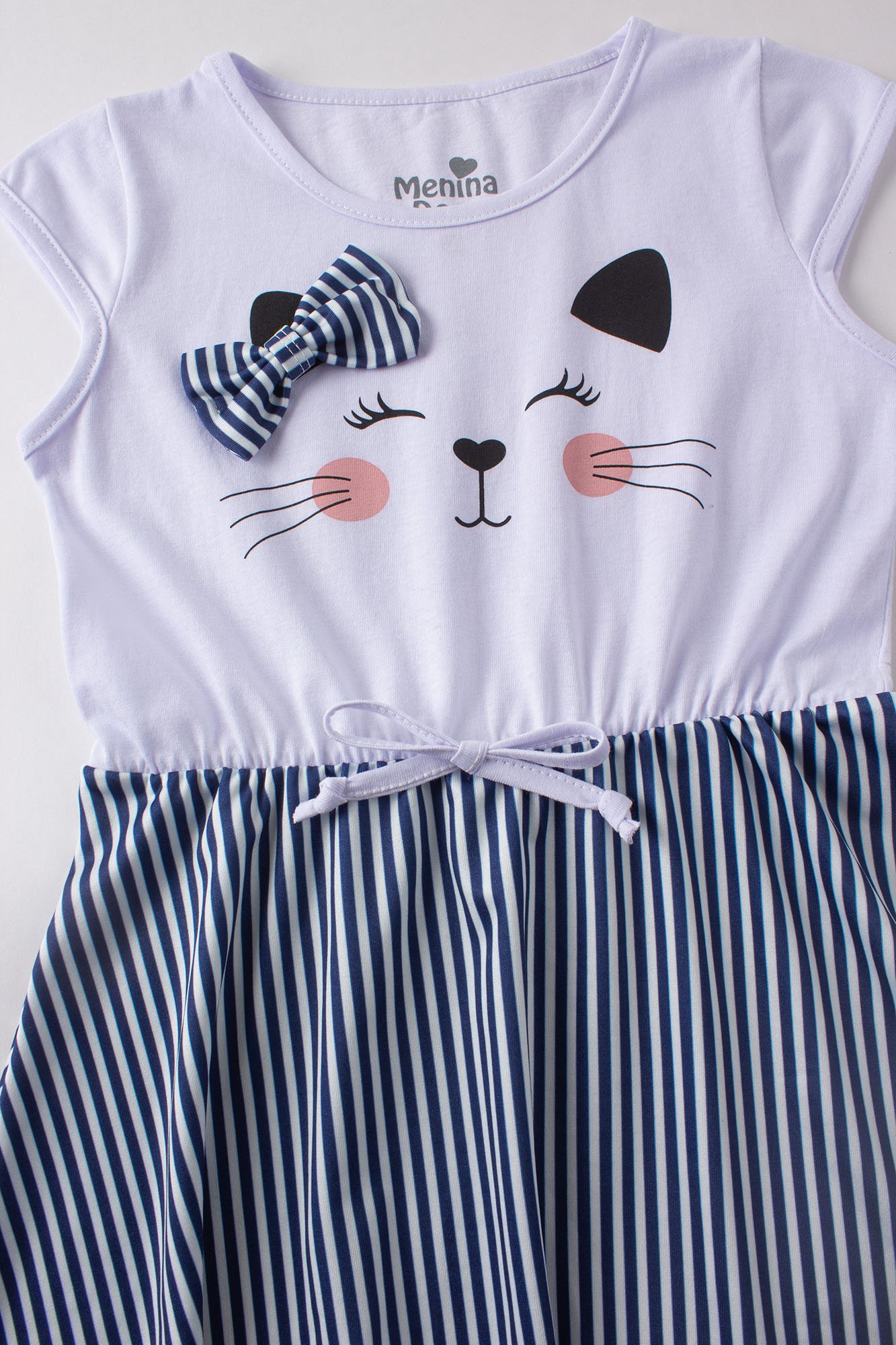 Vestido Infantil Feminino Meia Malha/Suplex Sublimado Cat - Menina Doce ...