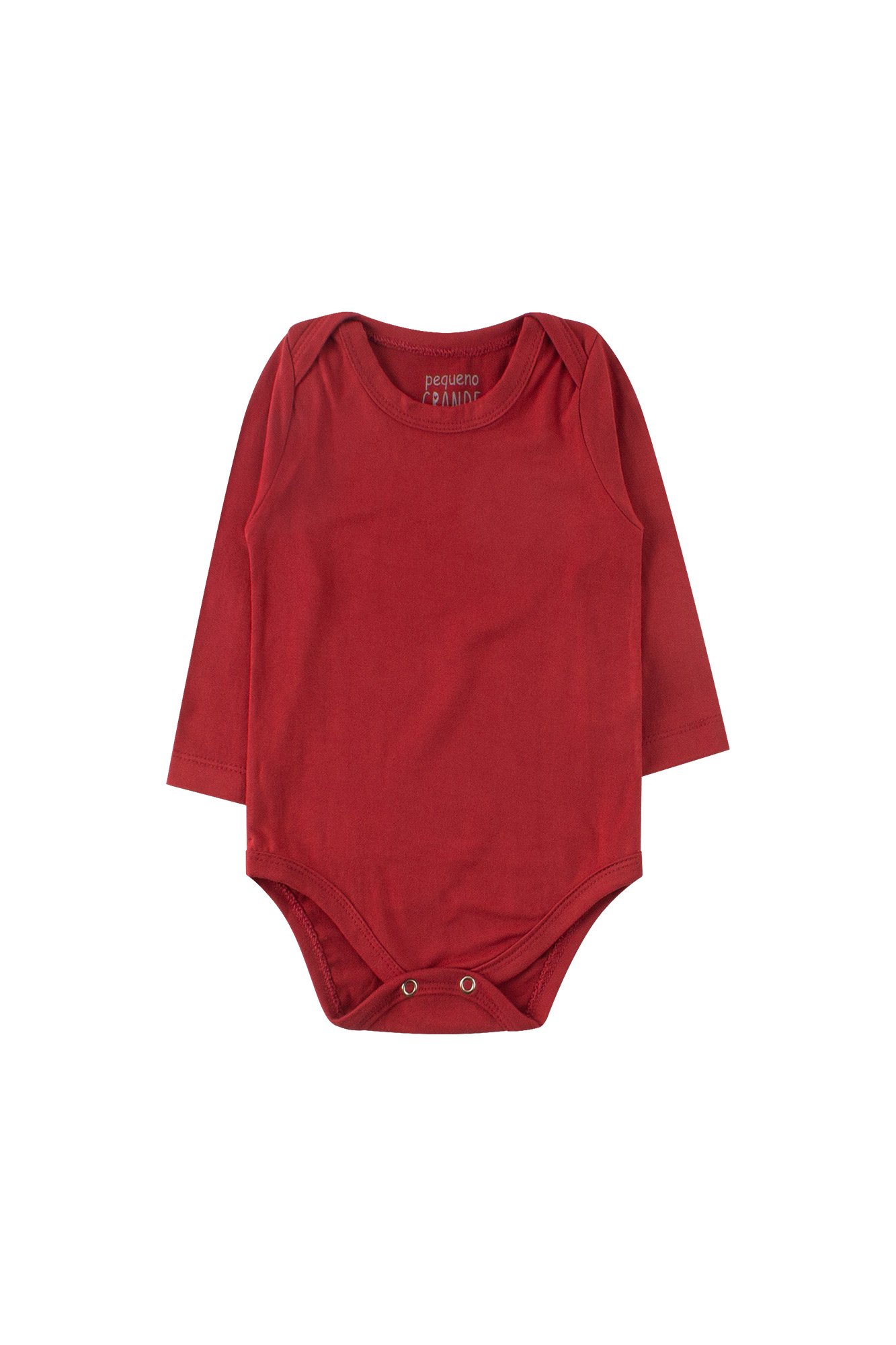 Kit Body Bebê 2 Peças Malha Térmica Cores - Pequeno Big Amor / Vermelho