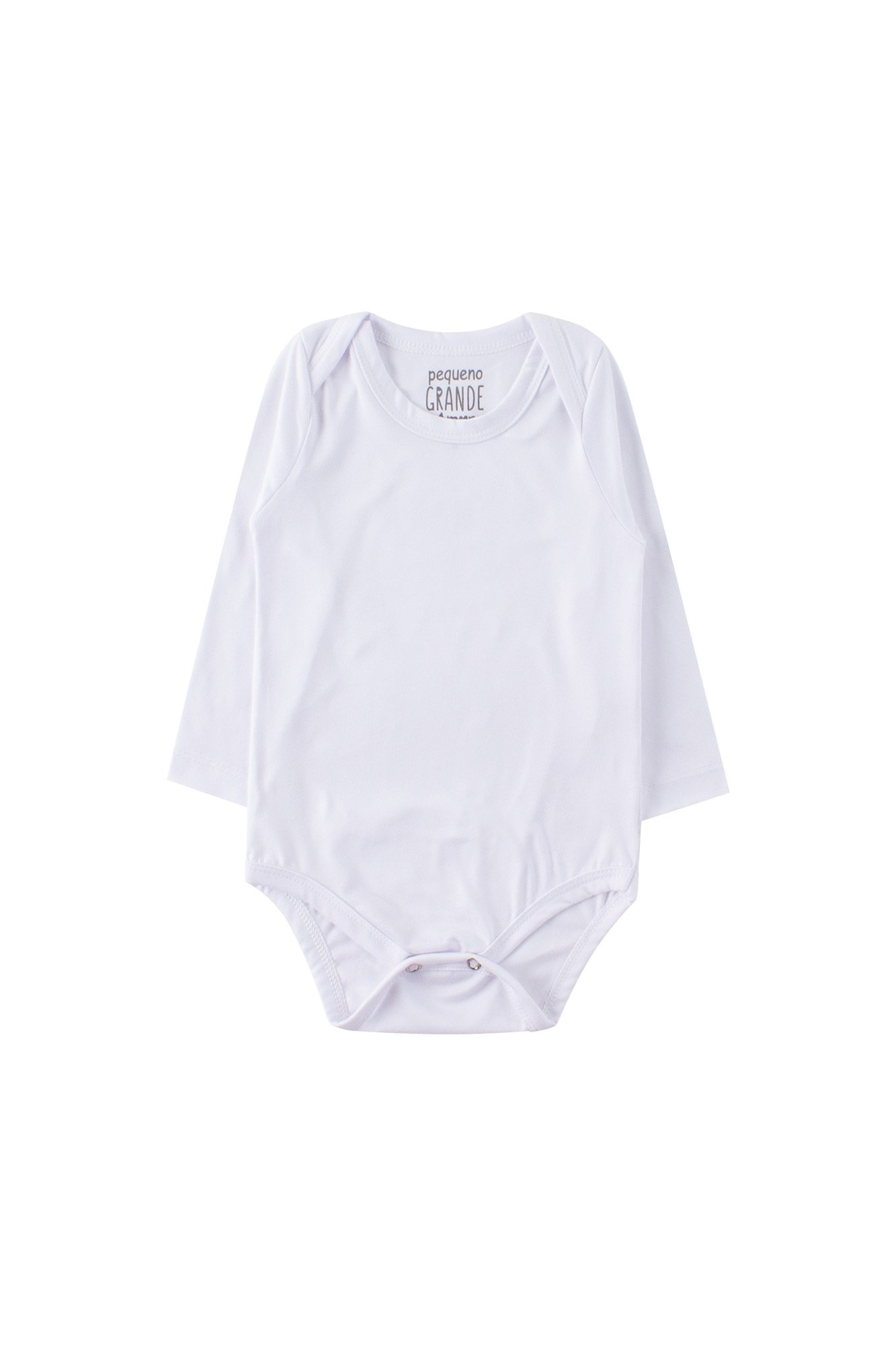 Kit Body Bebê 2 Peças Malha Térmica Cores - Pequeno Big Amor / Branco