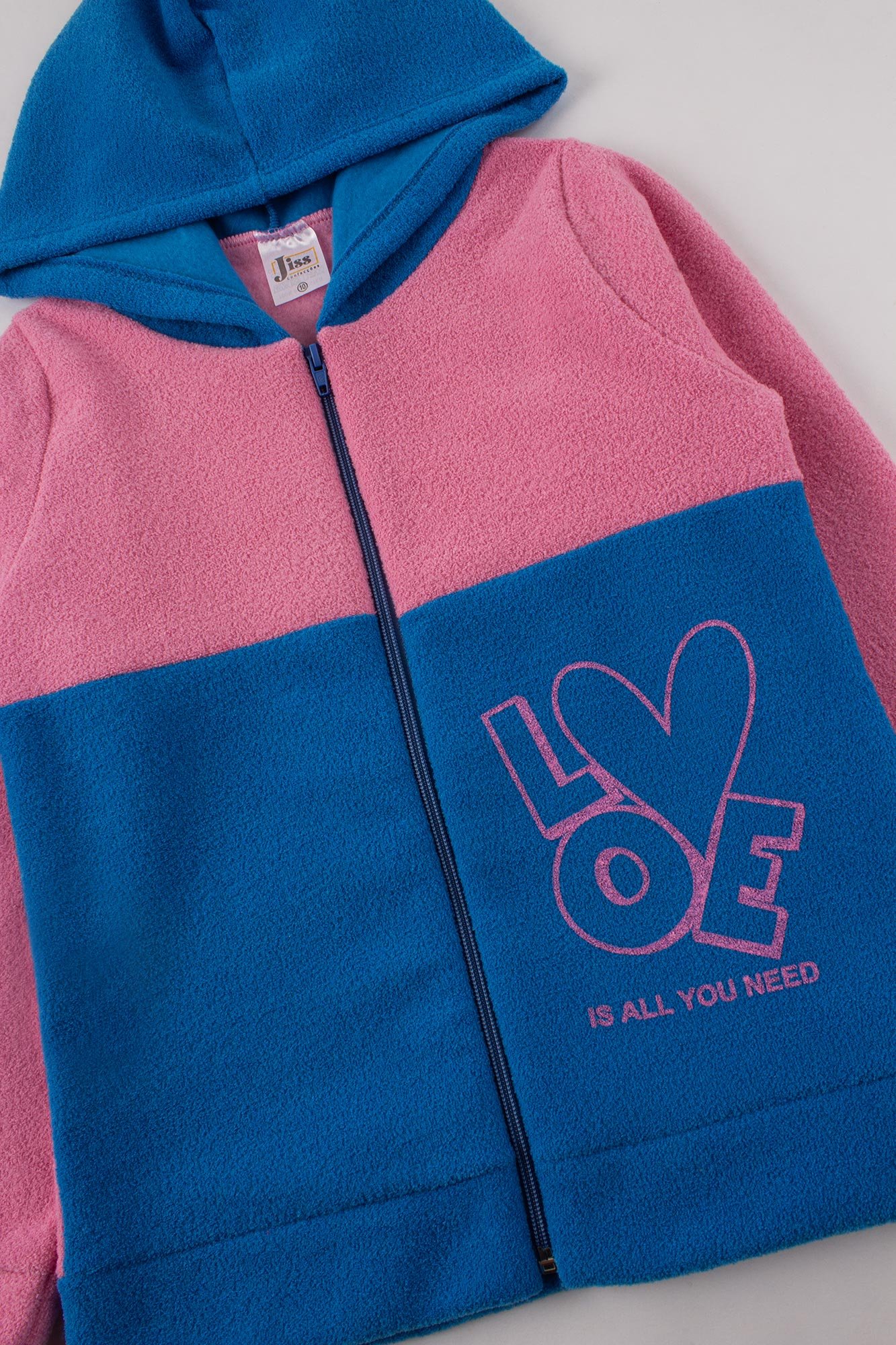 Jaqueta Juvenil Feminino Bouclé Peluciado Love - Índia Baby / Rosa Chiclete