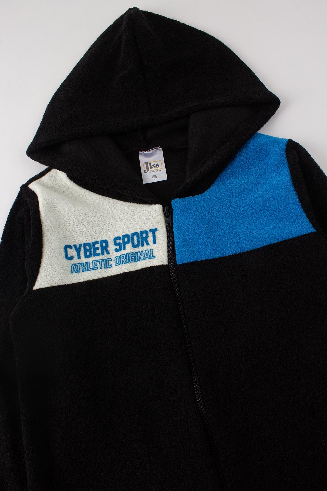 Jaqueta Juvenil Masculino Bouclé Peluciado Cyber Sport - Índia Baby / Preto