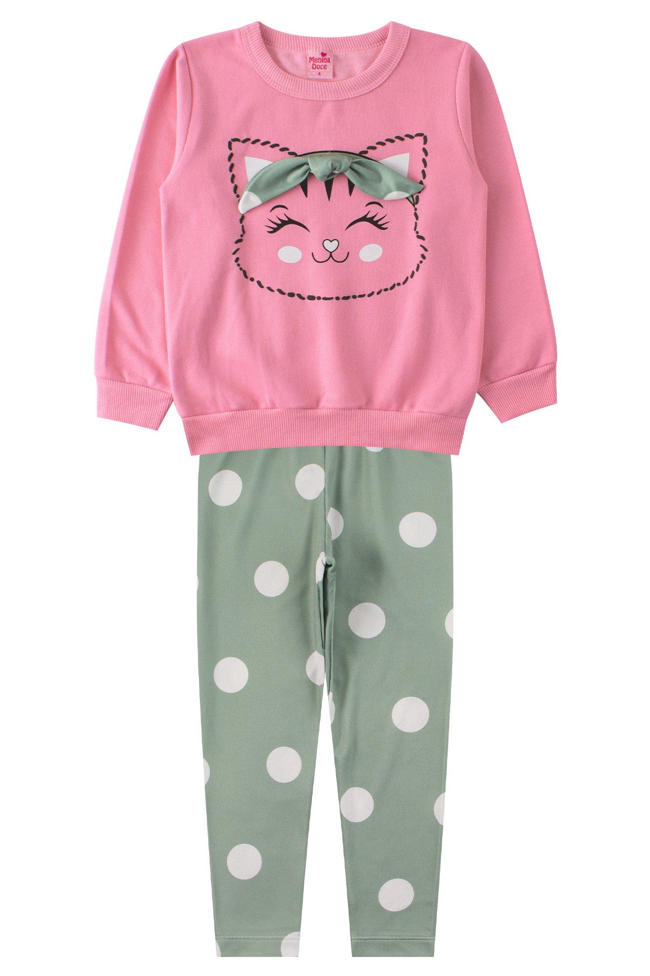 Conjunto Infantil Feminino Moletom Peluciado/Suplex Sublimado Peluciado ...
