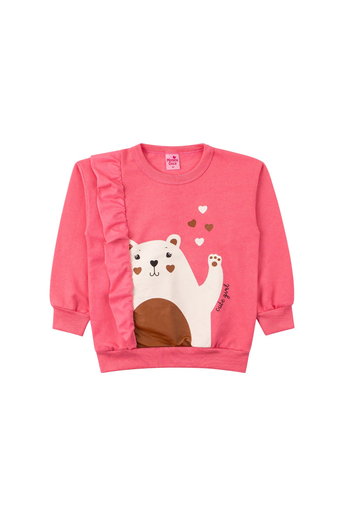 Conjunto Infantil Feminino Moletom Peluciado Cute Girl - Menina Doce ...
