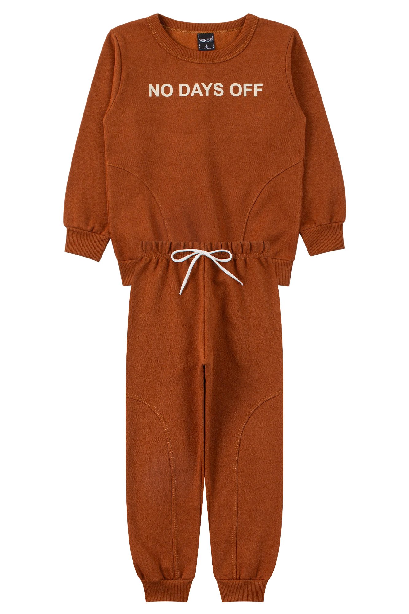 Conjunto Infantil Masculino Moletom Peluciado No Days Off - Mino's ...