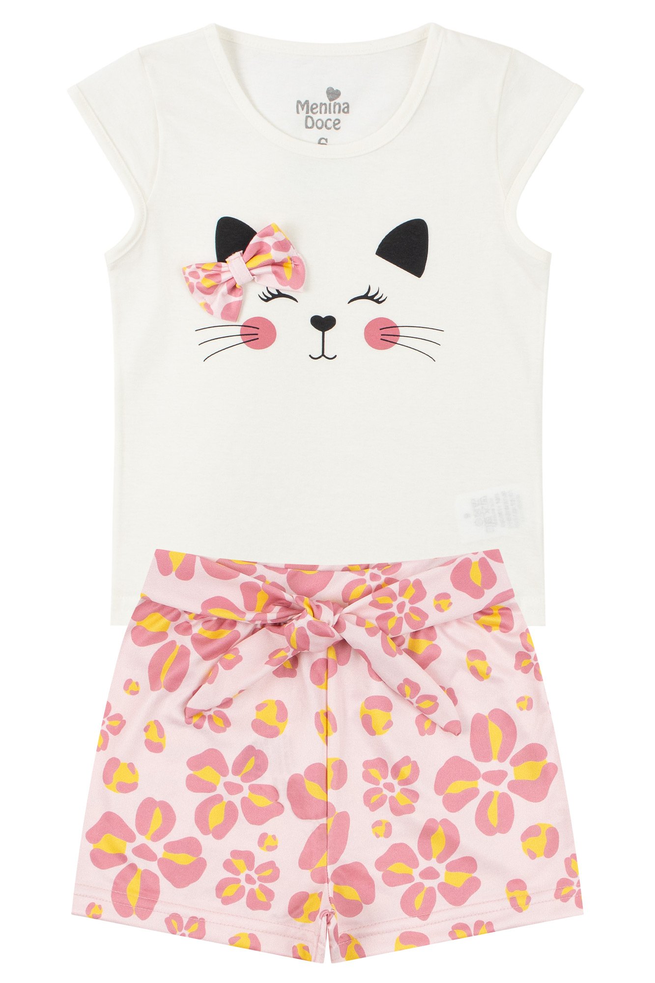 Conjunto Infantil Feminino Meia Malha/Suplex Sublimado Cat - Menina ...
