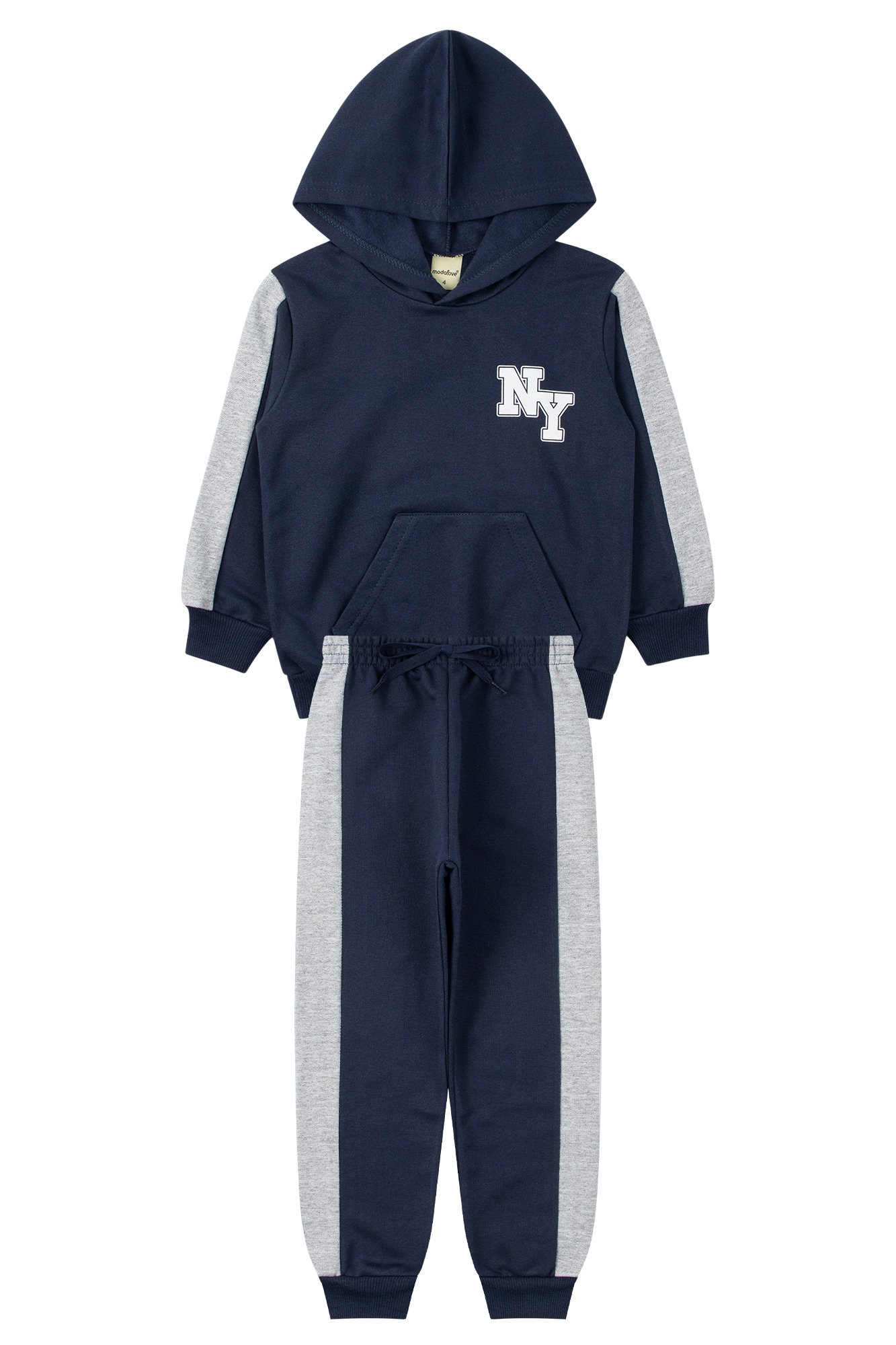 Conjunto Infantil Masculino Moletom Peluciado Ny - Moda Love / MARINHO ...